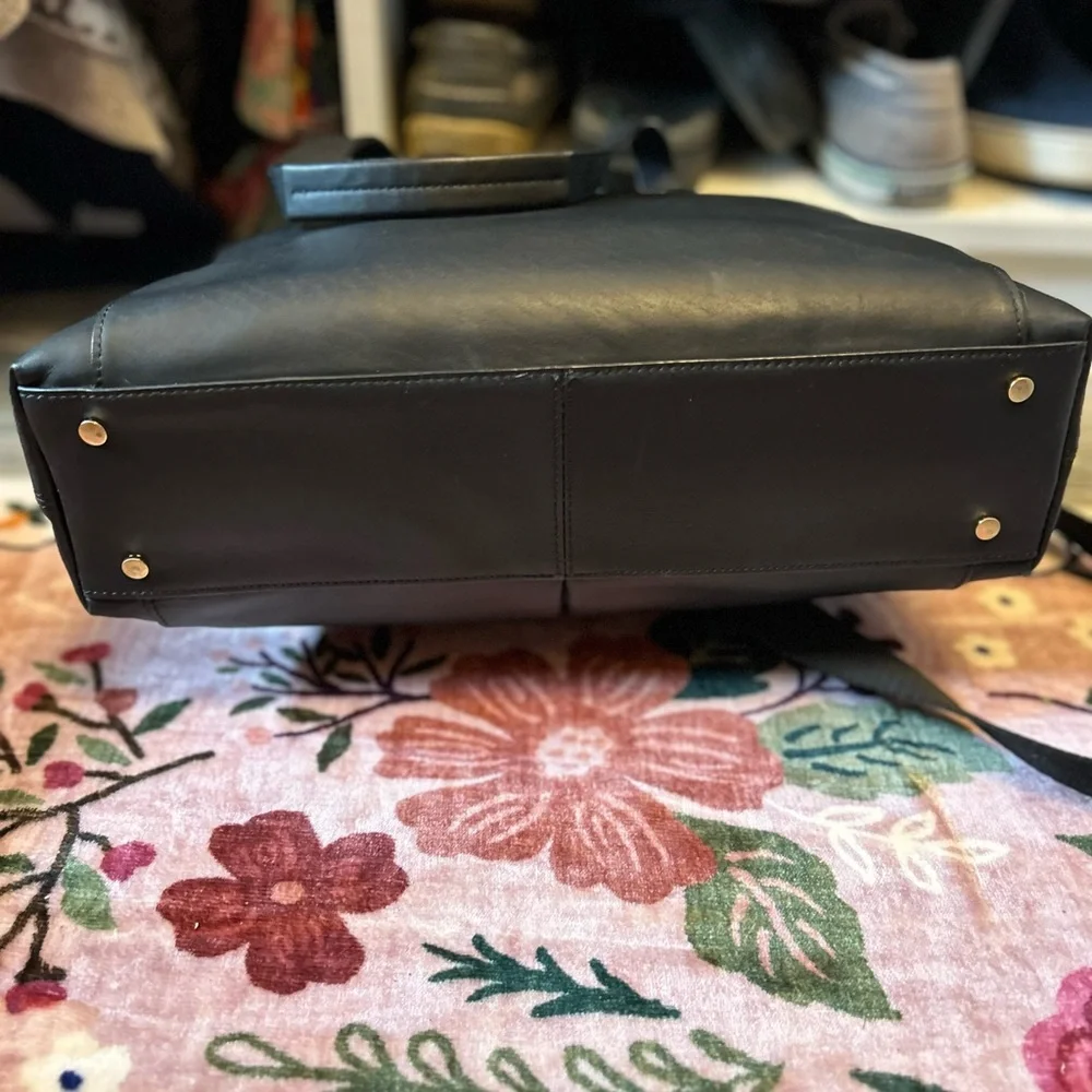 Knomo | Bags | Knomo London Black Leather Laptop Bag | Poshmark